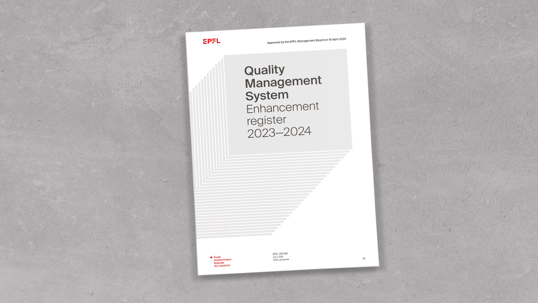 Quality culture ‒ Organization and identity ‐ EPFL