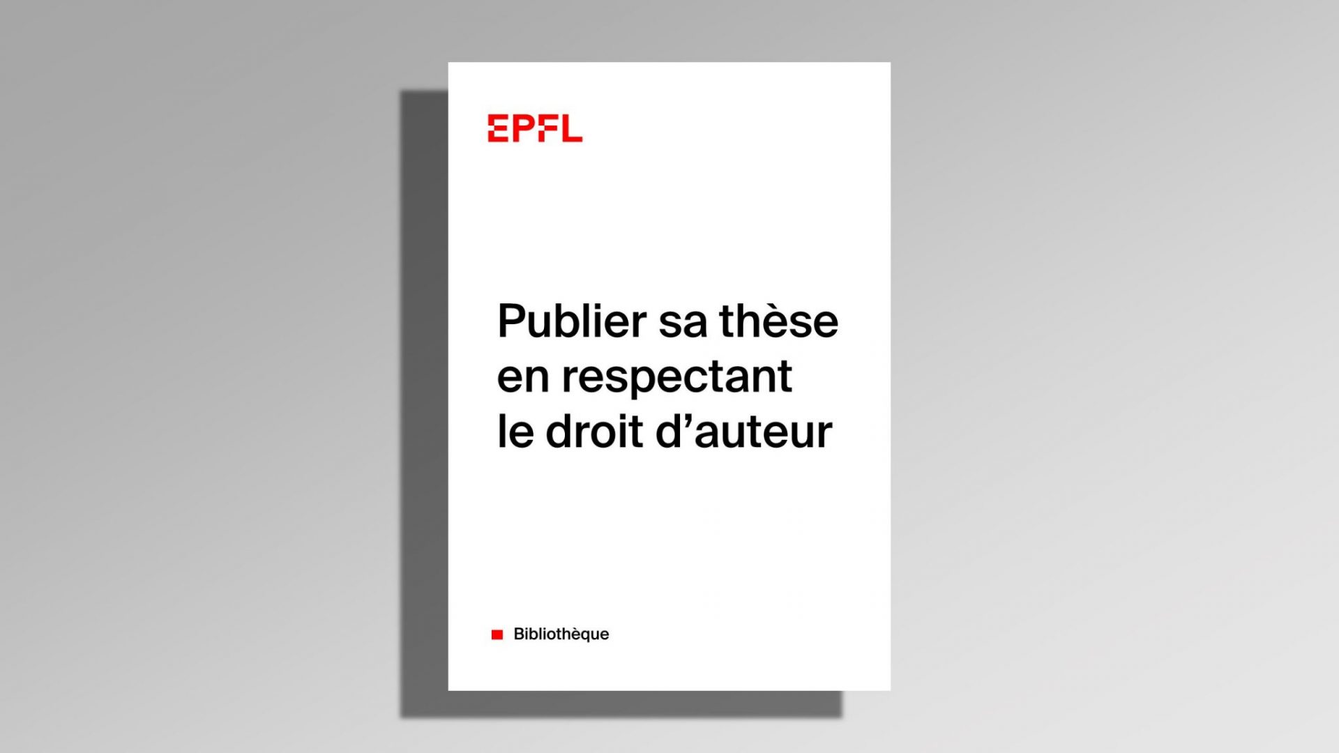 Thèses EPFL ‒ Bibliothèque ‐ EPFL