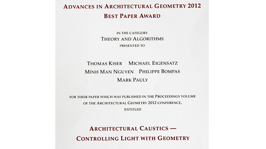 Awards ‒ GCM ‐ EPFL