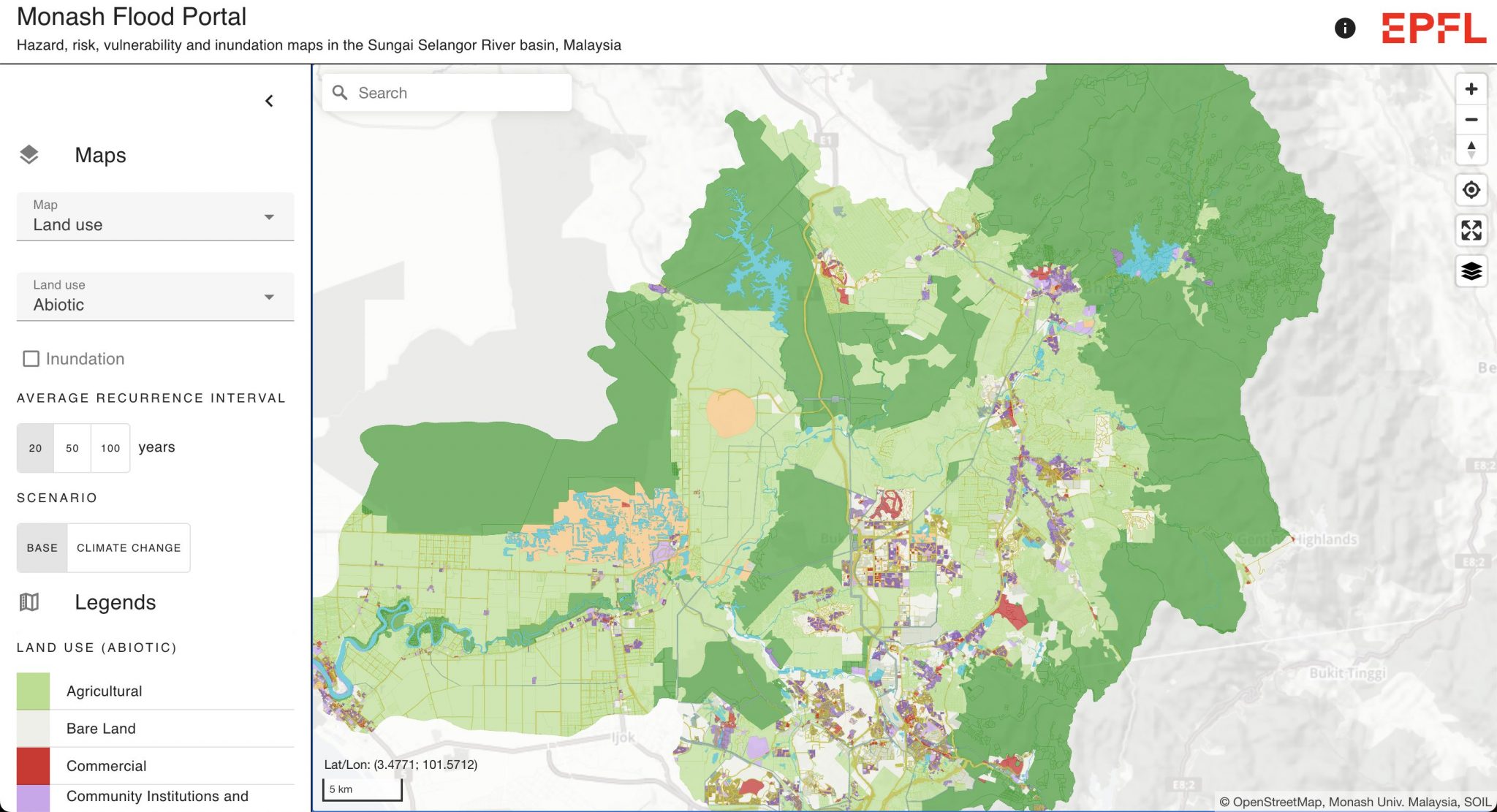 Development of web viewer for public flood risk communication ‒ SOIL ‐ EPFL