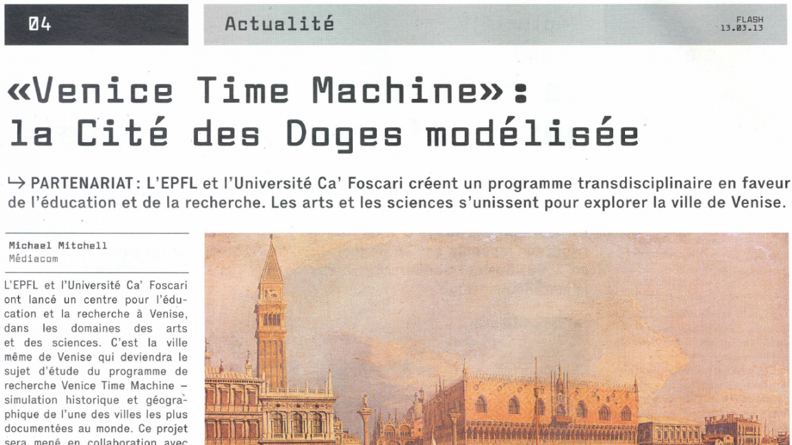 In the Press ‒ VTM ‐ EPFL