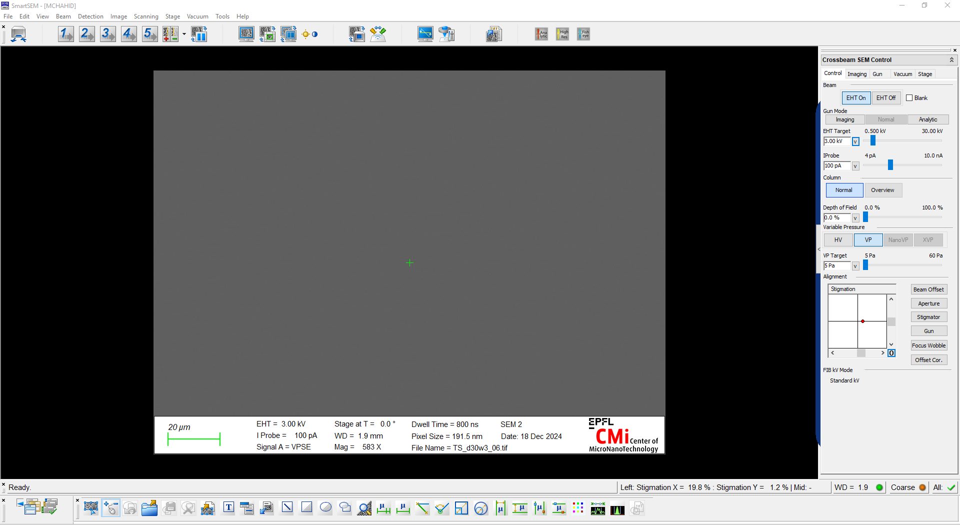 Variable Pressure on SEM Crossbeam 550 ‒ Center of MicroNanoTechnology ...