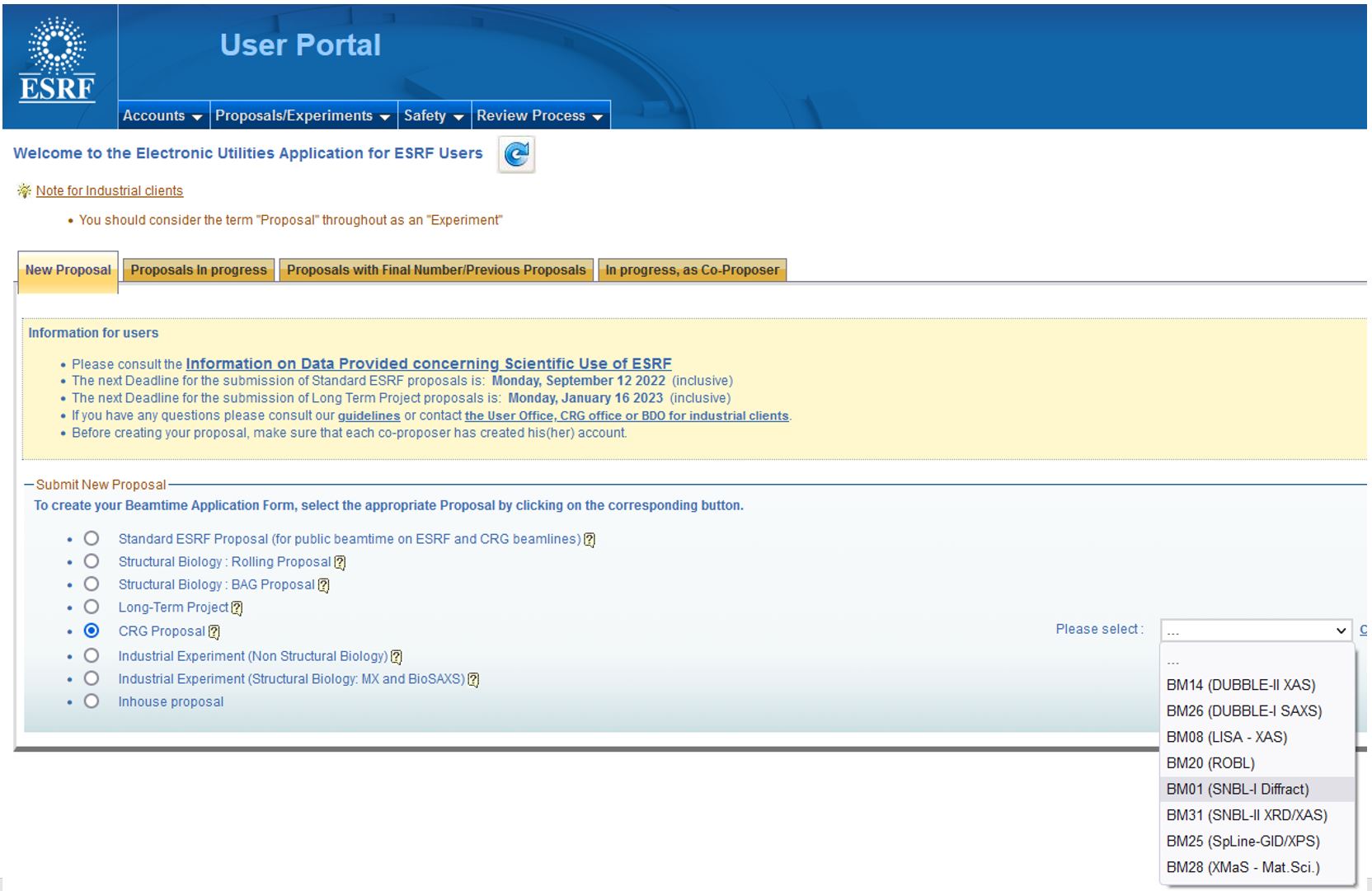 Access and proposal deadlines ‒ ISIC ‐ EPFL