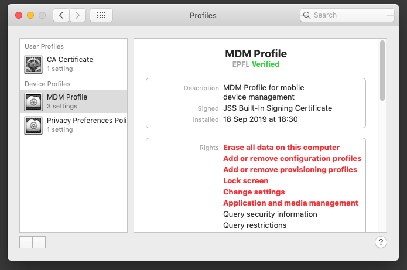 Mac, encryption and key backup ‒ STI-IT ‐ EPFL