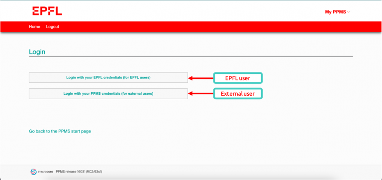 Login process ‒ SV-IT ‐ EPFL